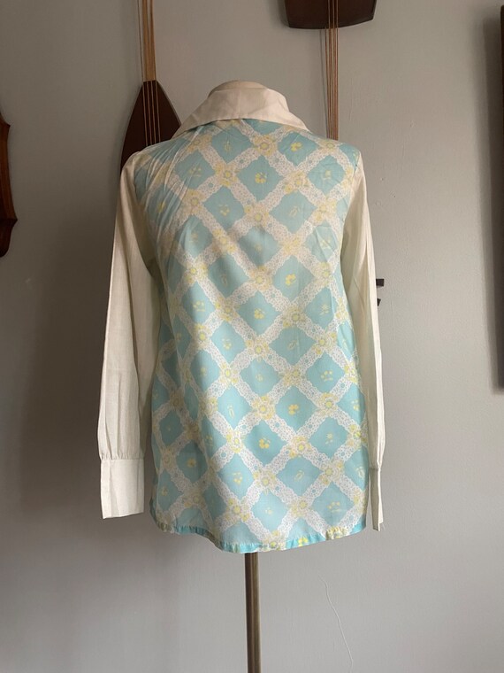 1970s Sears Printed Blouse - Gem