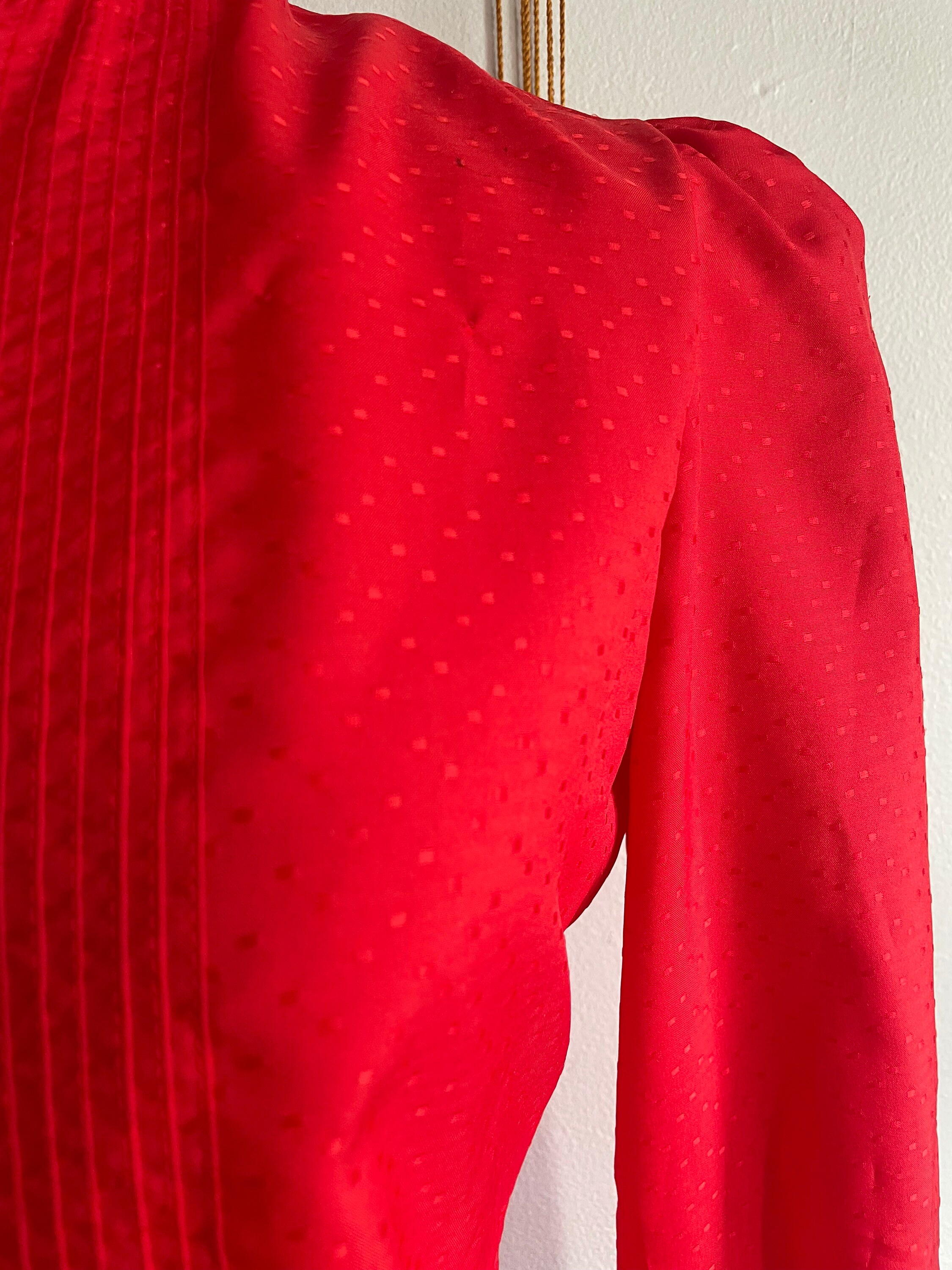 1970s College Town Edwardian Revival Blouse With Accordion Pleat Collar - Etsy