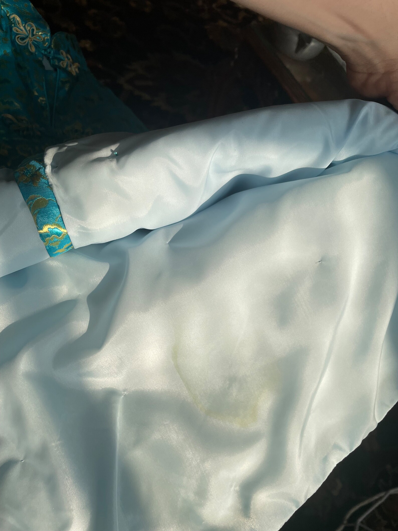 1960s Blue and Gold Liquid Satin Hostess Jacket - Etsy