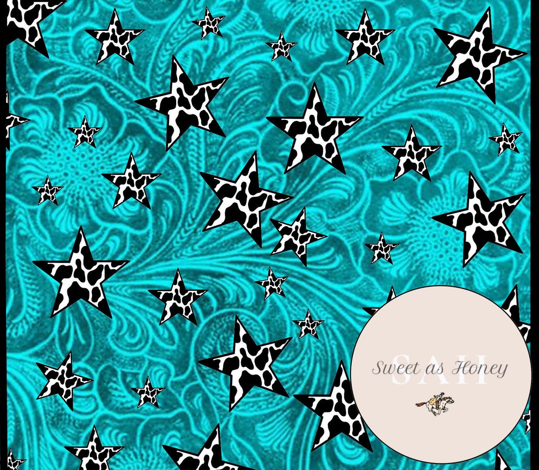 Cow Print Stars PNG - Etsy
