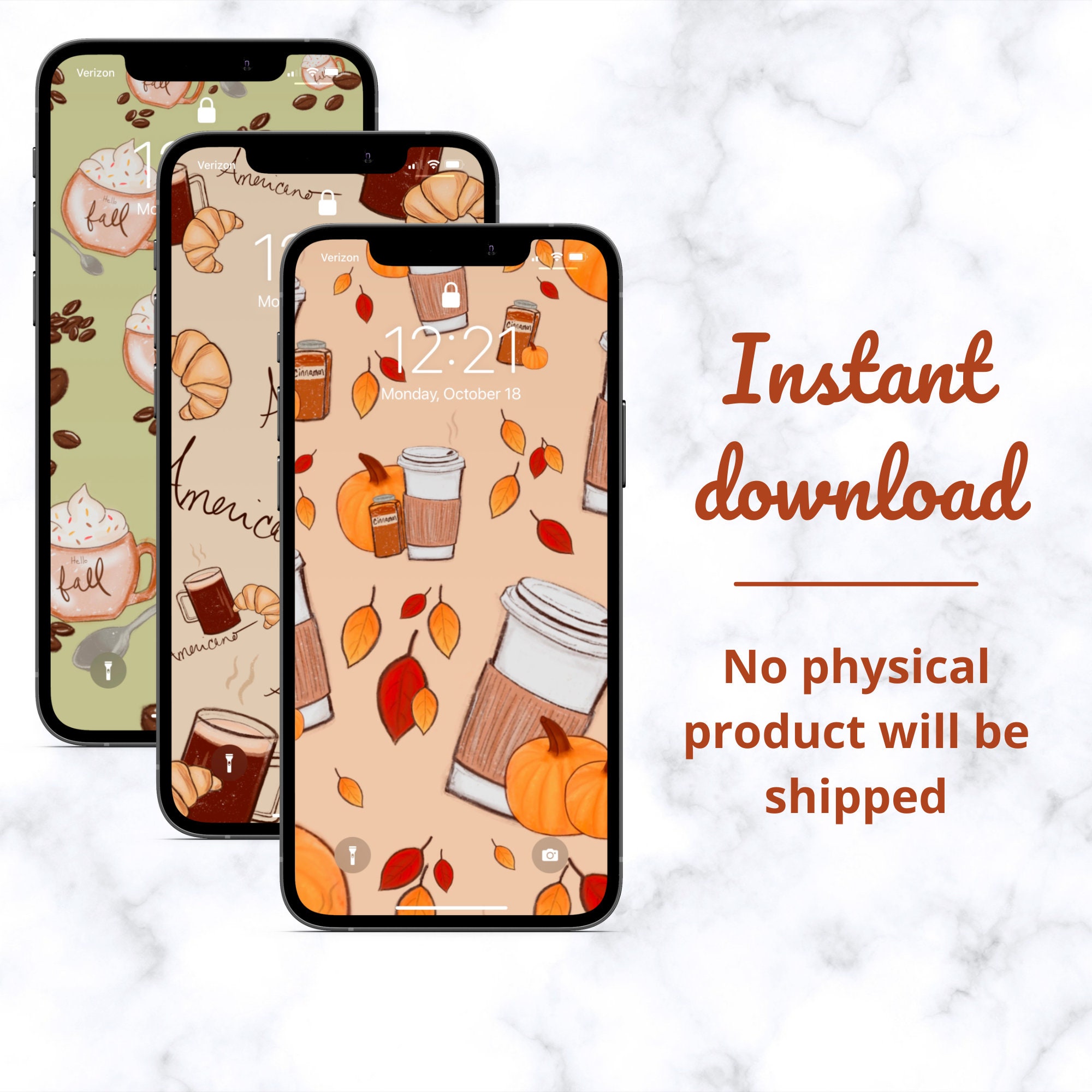 Fall Phone Wallpaper Bundle / Variety Pack / iPhone Wallpaper - Etsy