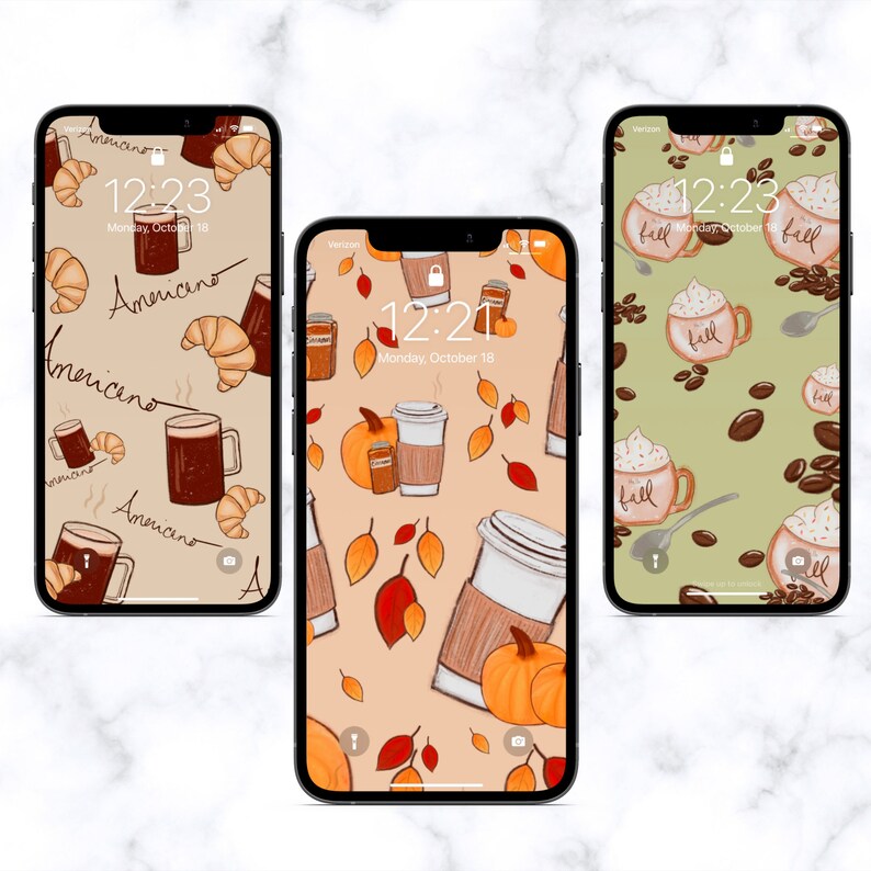 Fall Phone Wallpaper Bundle / Variety Pack / iPhone Wallpaper - Etsy