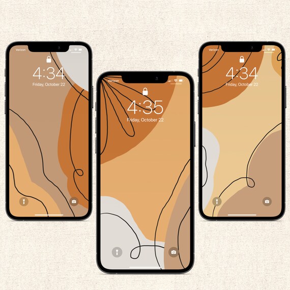 Modern Boho Abstract Phone Wallpaper / Variety Pack / Neutral - Etsy