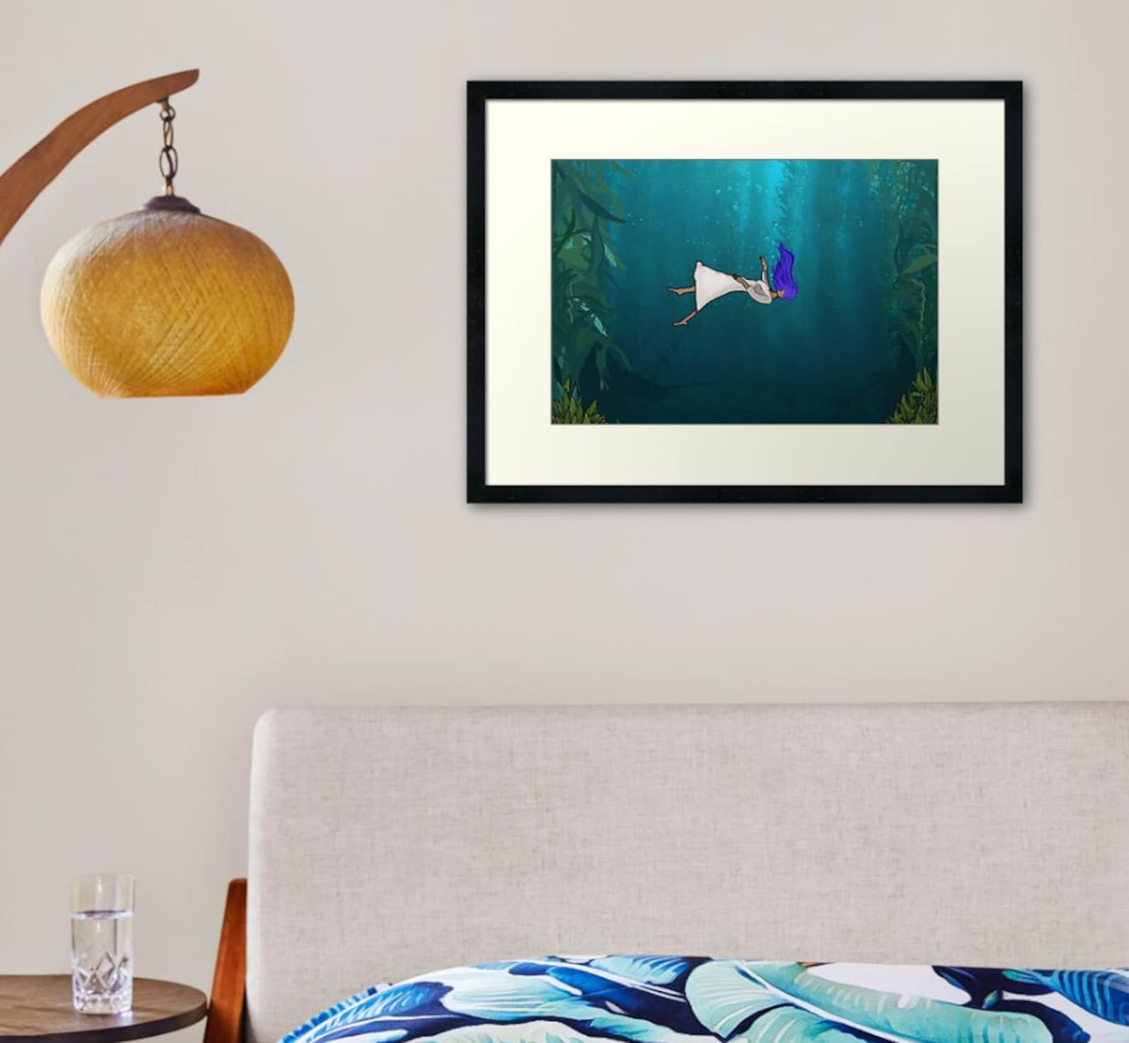 Girl in the Deep Sea Wall Decor - Etsy