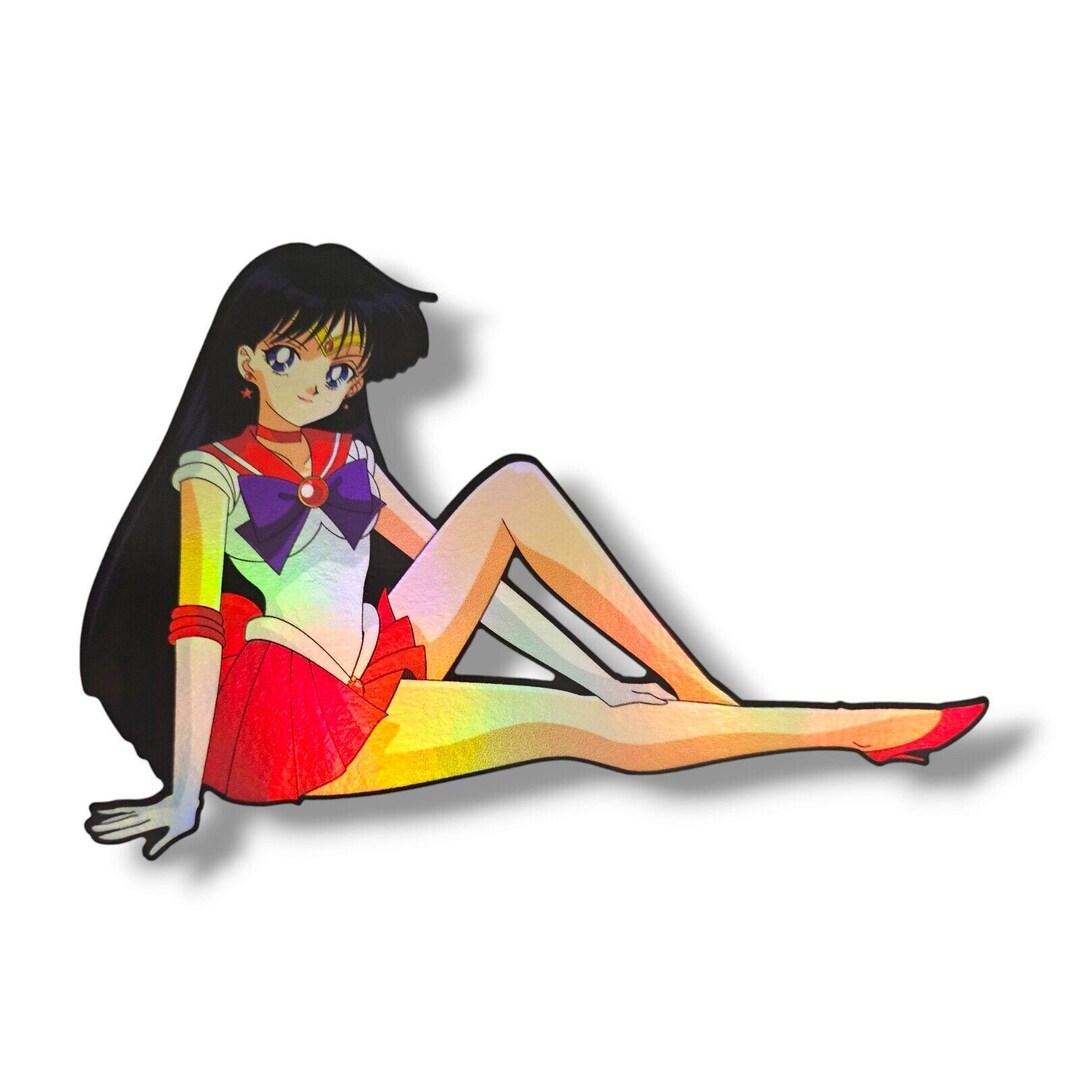 Sailor Mars Pin up Holographic 3M Car Sticker - Etsy