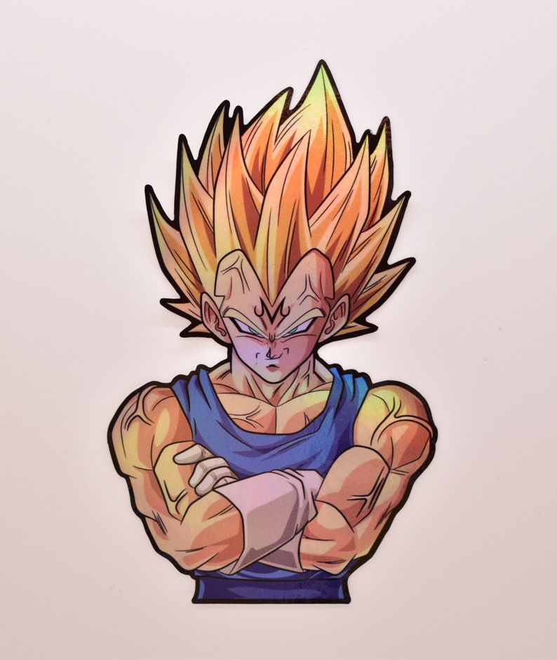 Dragon Ball Z Majin Vegeta Super Saiyan Window Peeker Anime Sticker ...