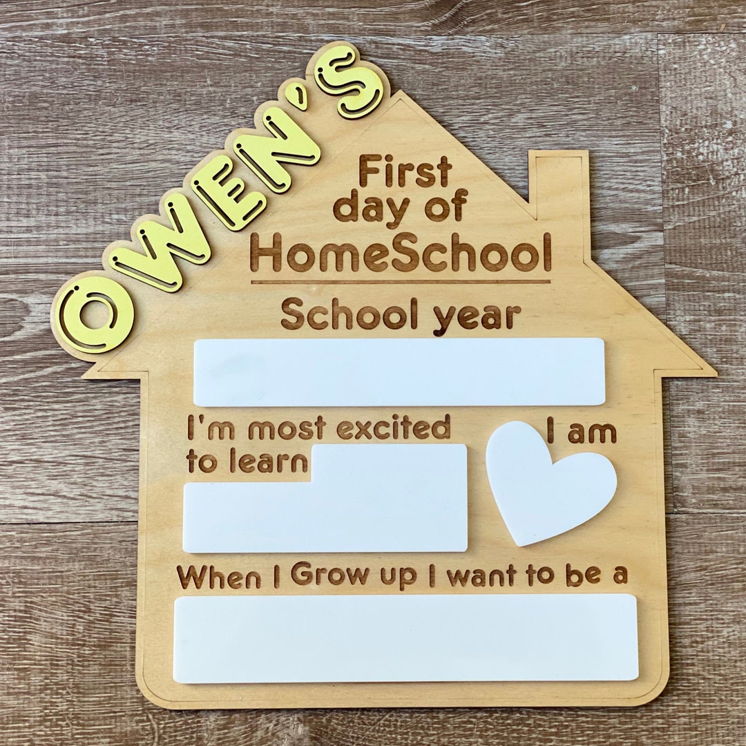 First Day of Home School Sign/back to Home School Photo Prop ...