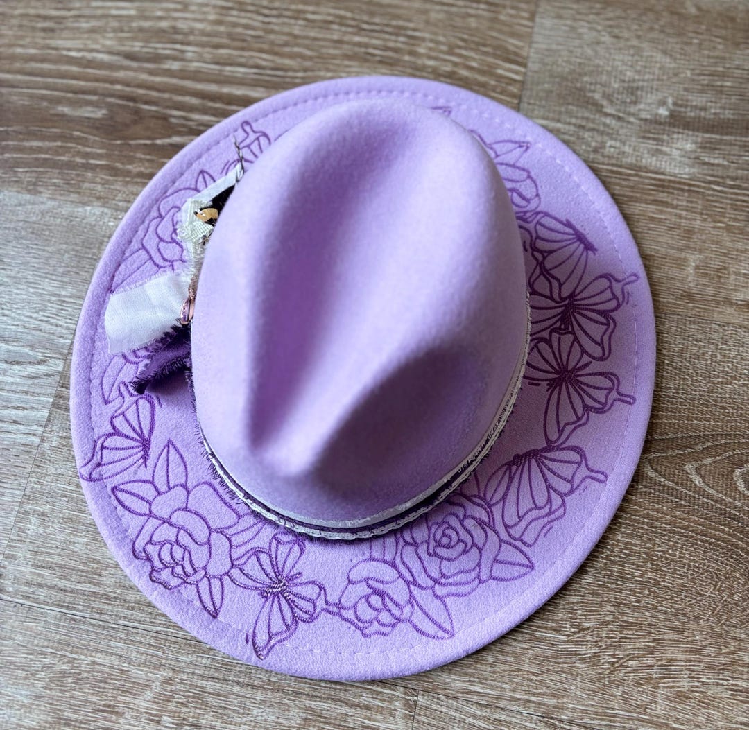 Custom Laser Engraved Hat | Laser Engraved Wide Brim Hat | Custom Hat ...