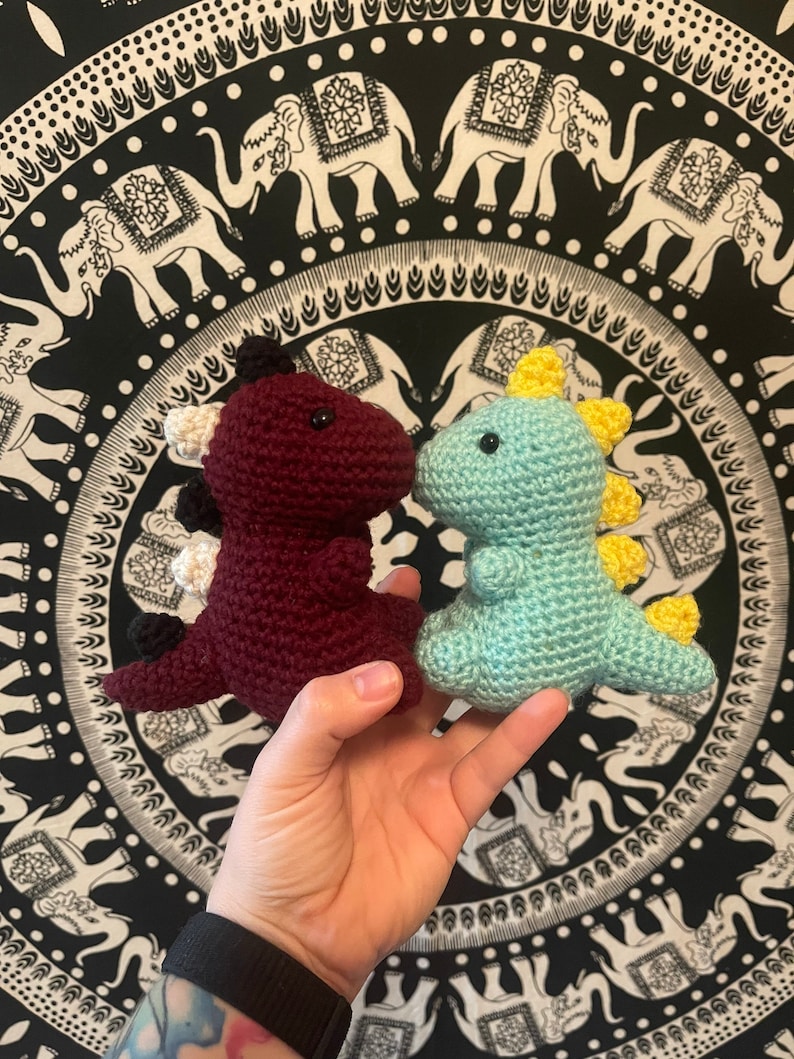 Small Crochet Dino Stuffy T-rex Stuffed Animal Handmade Dino - Etsy