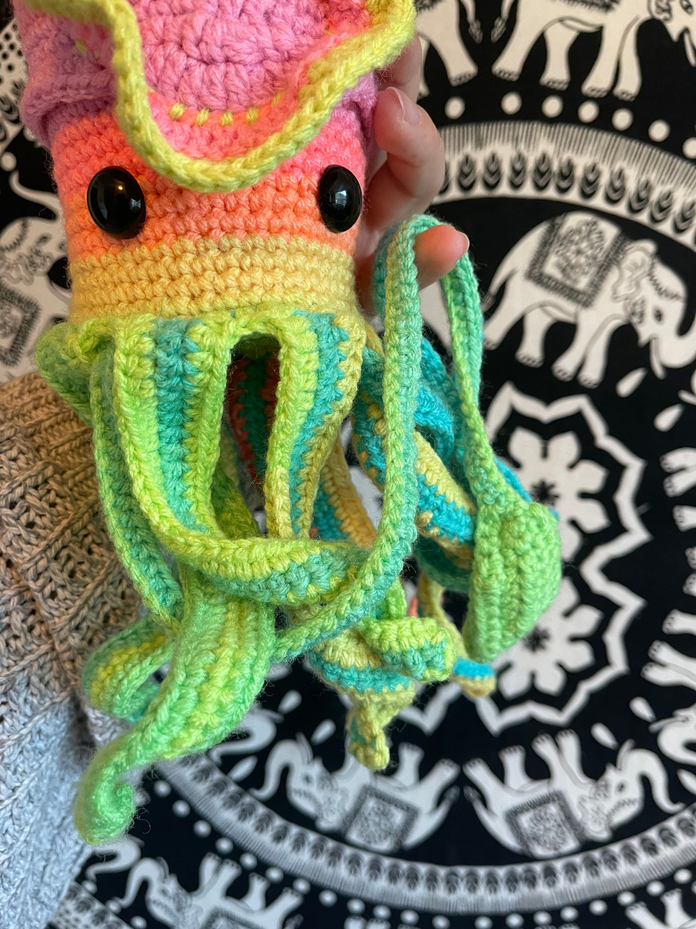 Bubbles the Giant Squid: Handmade Crochet Stuffed Animal - Etsy