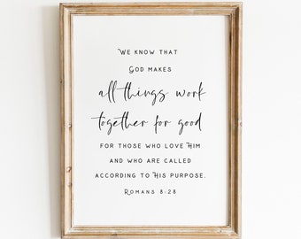 Bible Verse Wall Art / Be Devoted to One Another in LOVE / - Etsy