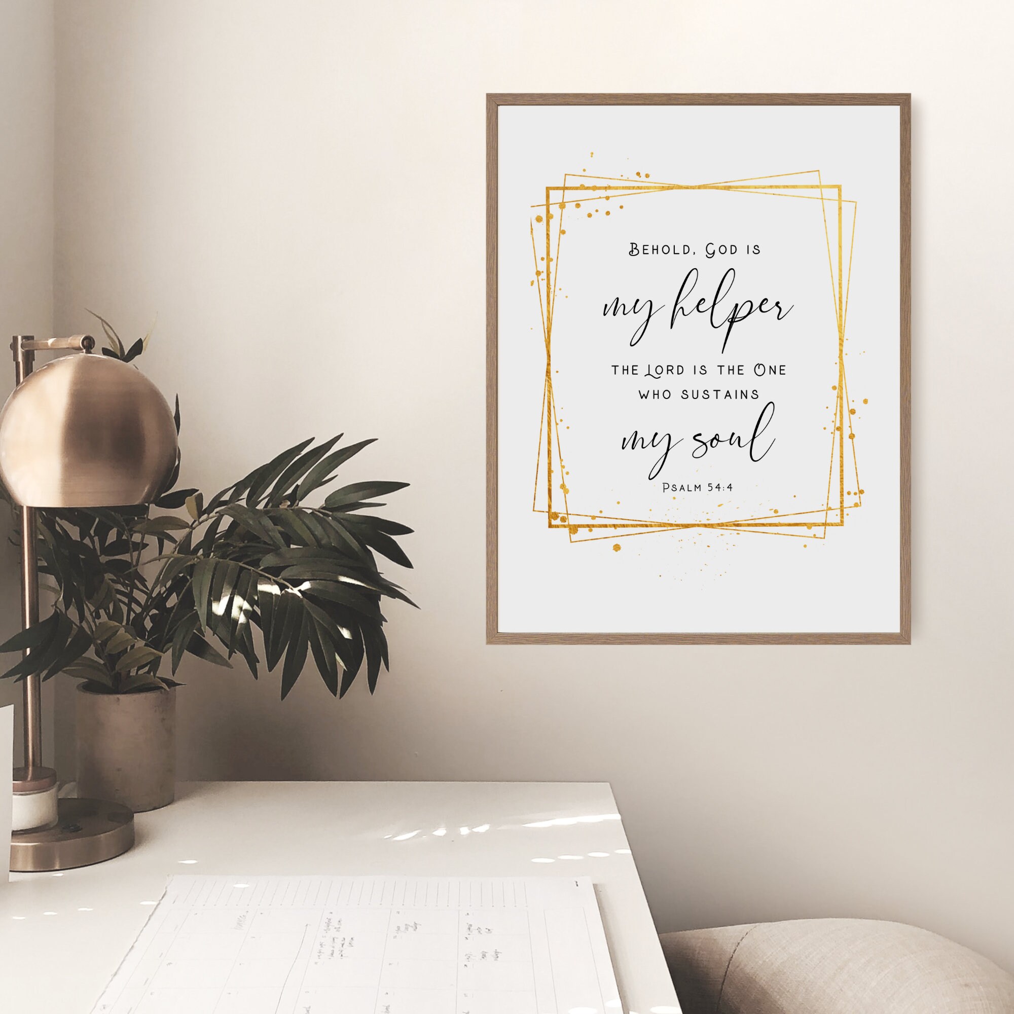 PSALM 54:4 Christian Wall Art Bible Verse Printable Wall Art - Etsy