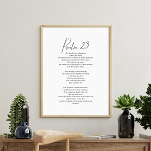 PSALM 23 the Lord is My Shepherd Bible Verse Wall Art - Etsy