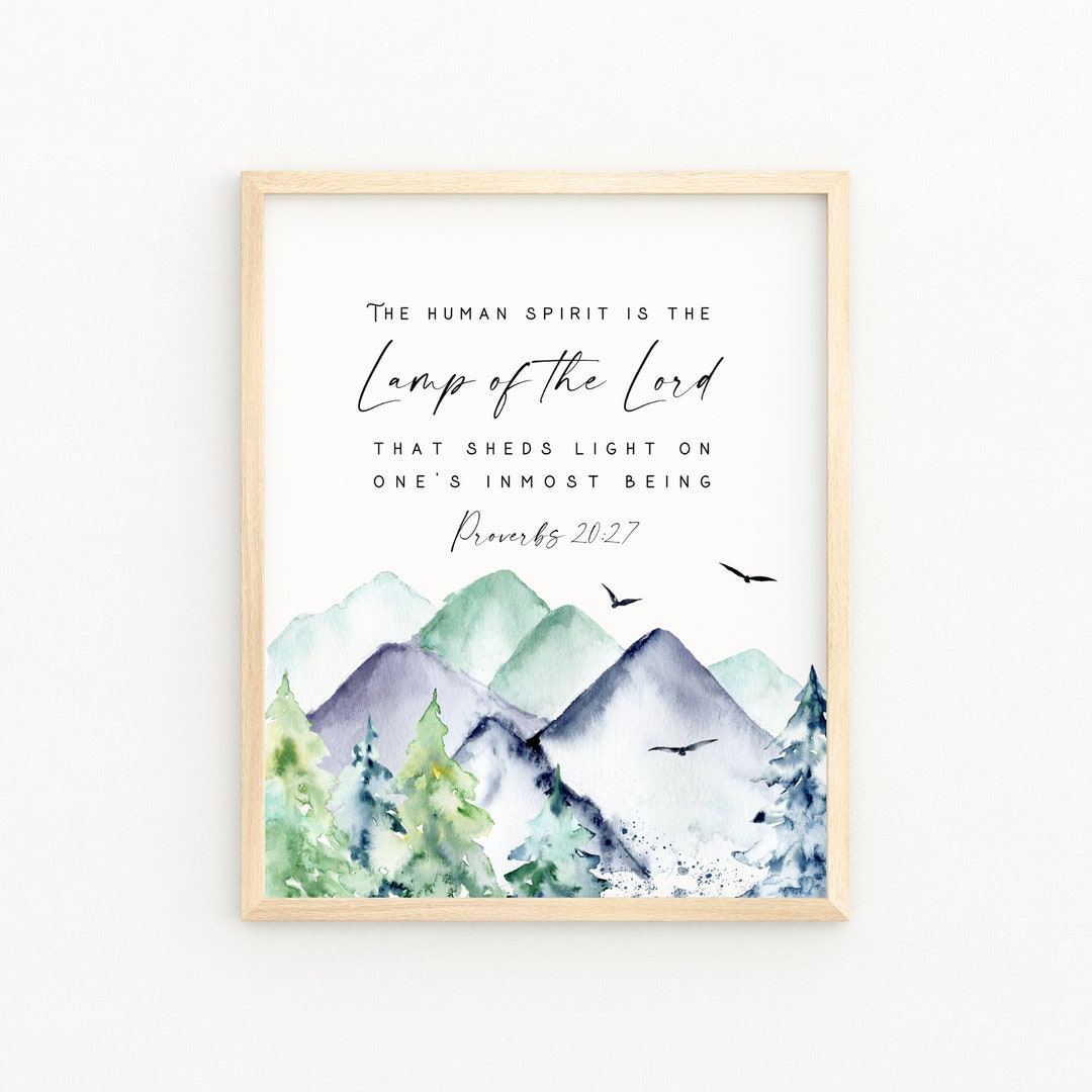 PROVERBS 20:27 the Human Spirit is the Lamp of the Lord | Bible Verse ...