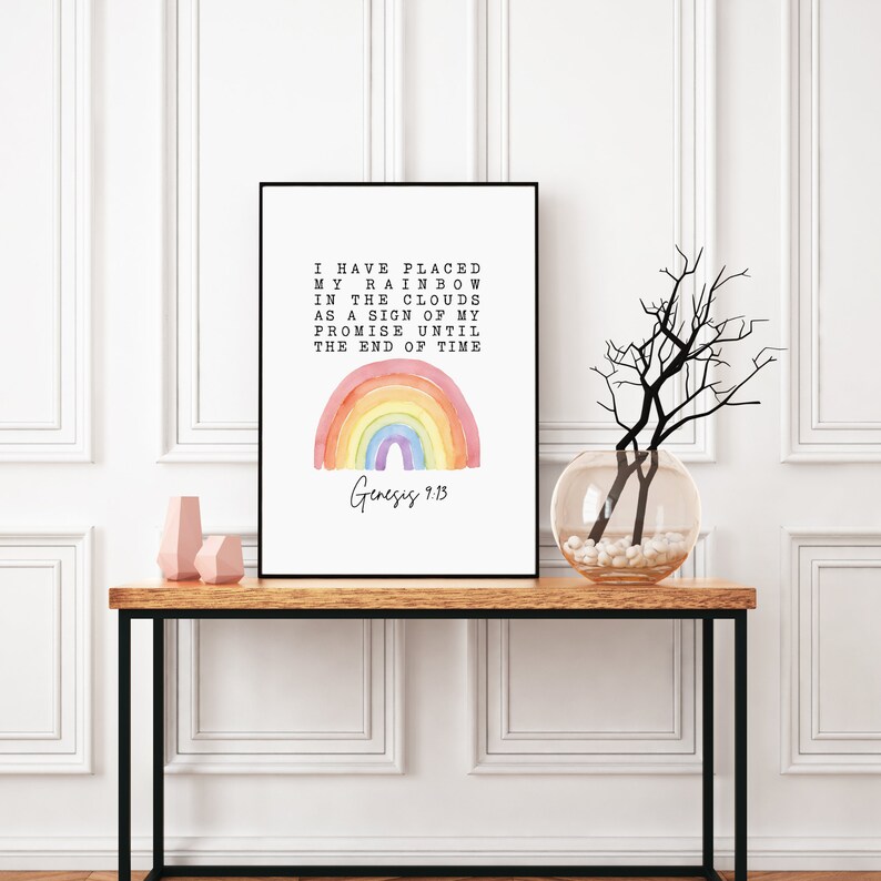 GENESIS 9:13 I Have Set My Rainbow in the Clouds Bible Verse - Etsy