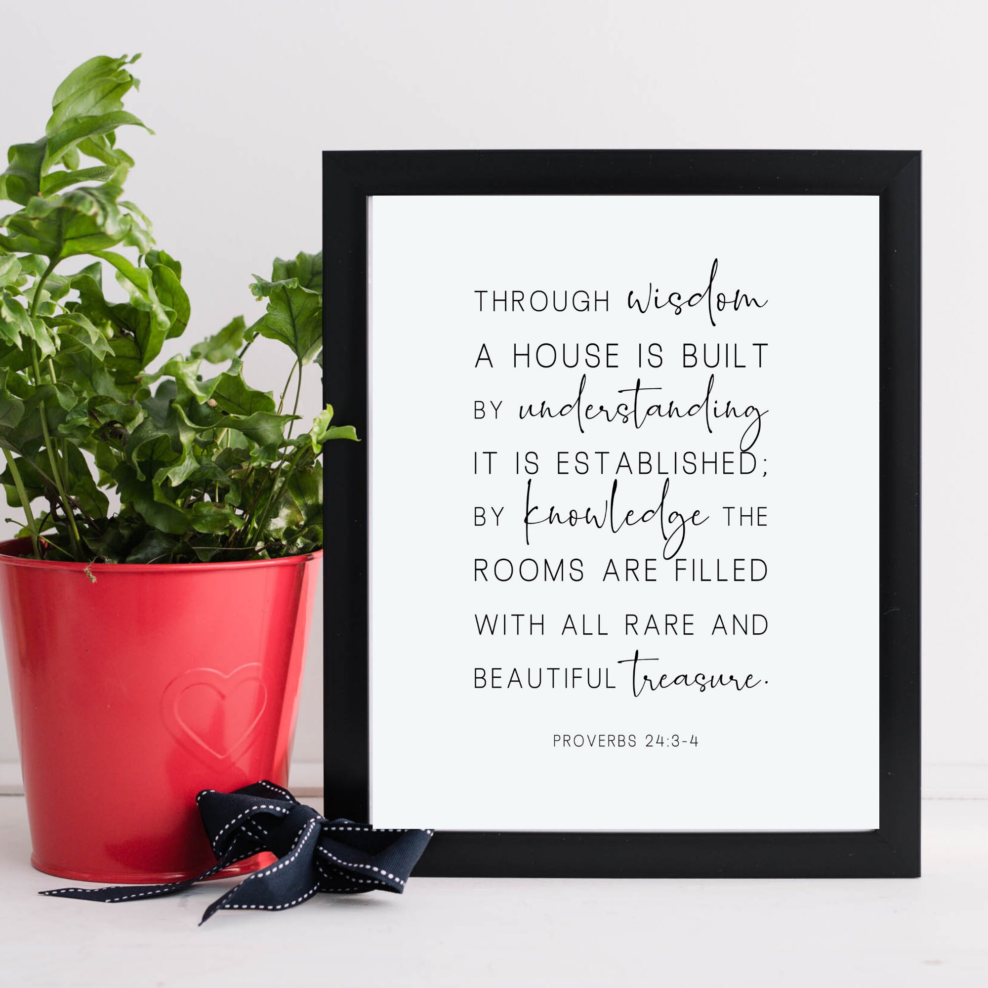 Proverbs 24:3-4 by Wisdom A House is Built, Biblical Quotes, Christian ...