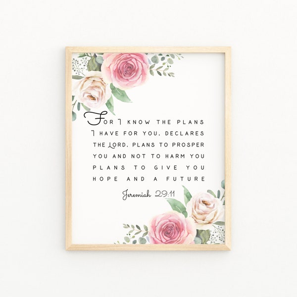 Jeremiah 29 11 Print - Etsy