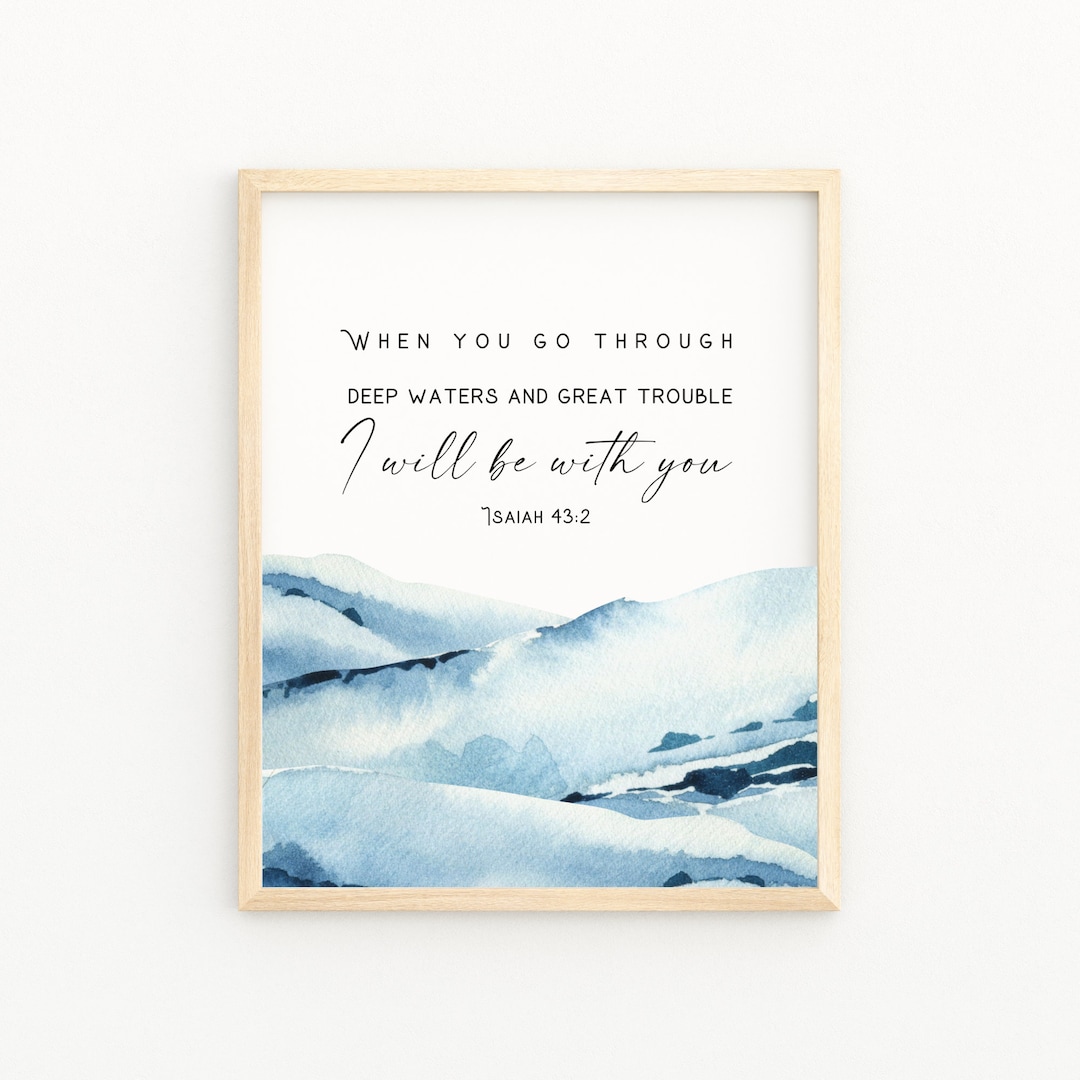 ISAIAH 43:2 Christian Wall Decor | Bible Verse Printable Wall Art ...
