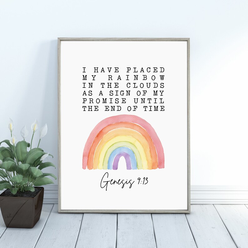 GENESIS 9:13 I Have Set My Rainbow in the Clouds Bible Verse - Etsy