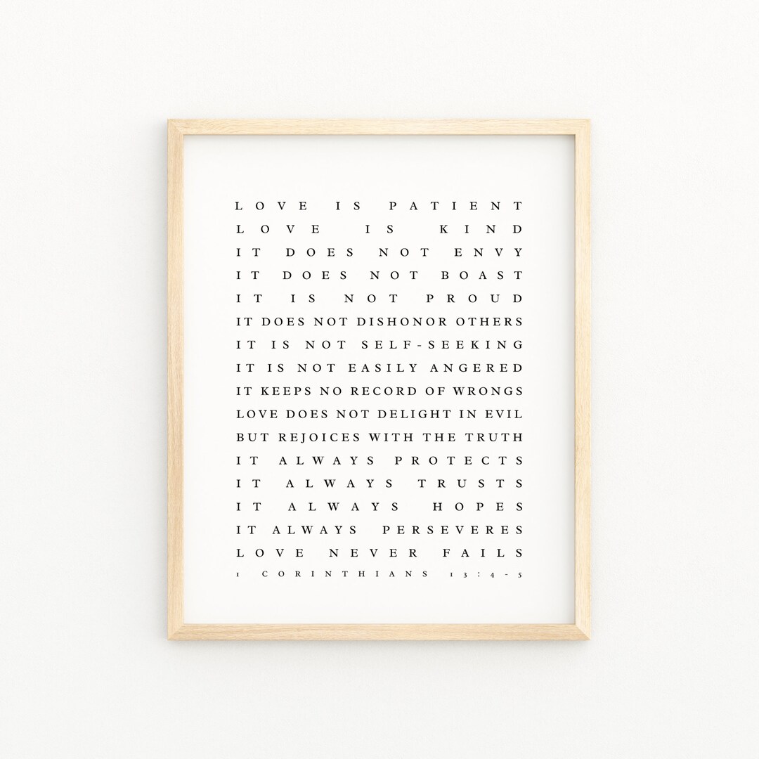 1 CORINTHIANS 13:4-8 Love is Patient Love is Kind | Bible Verse ...