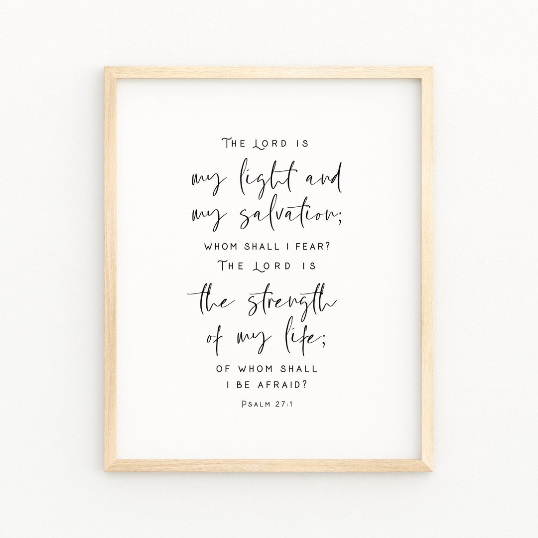 PSALM 27:1 Modern Scripture | Bible Verse Printable Wall Art | the Lord ...