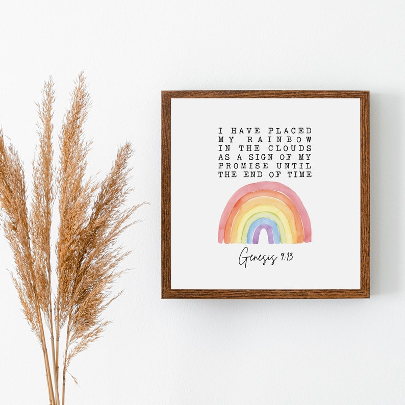 GENESIS 9:13 I Have Set My Rainbow in the Clouds Bible Verse - Etsy