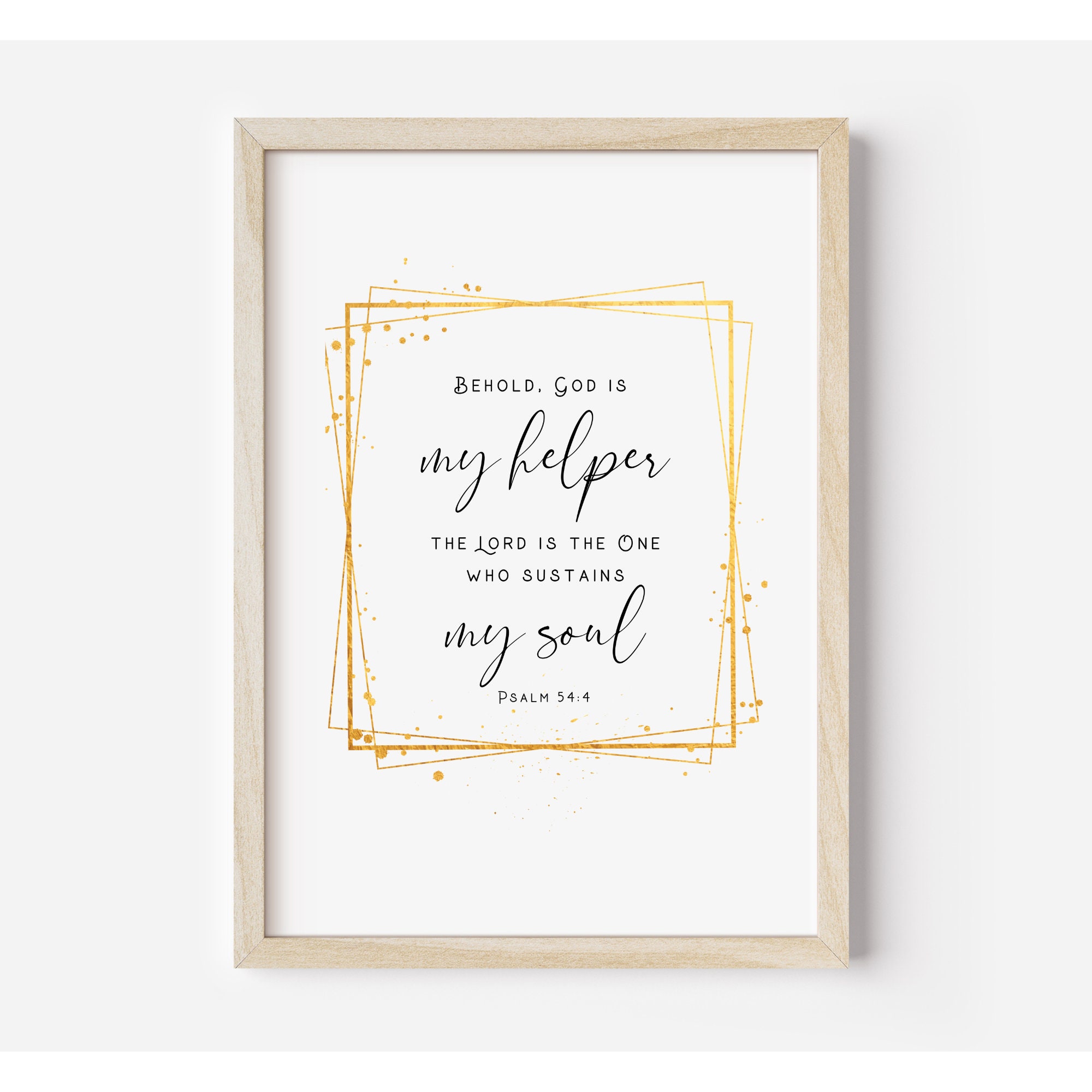 PSALM 54:4 Christian Wall Art | Bible Verse Printable Wall Art | God is ...