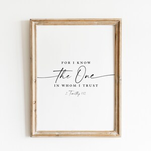 2 TIMOTHY 1:12 Modern Scripture Word Art | Printable Christian Artwork ...