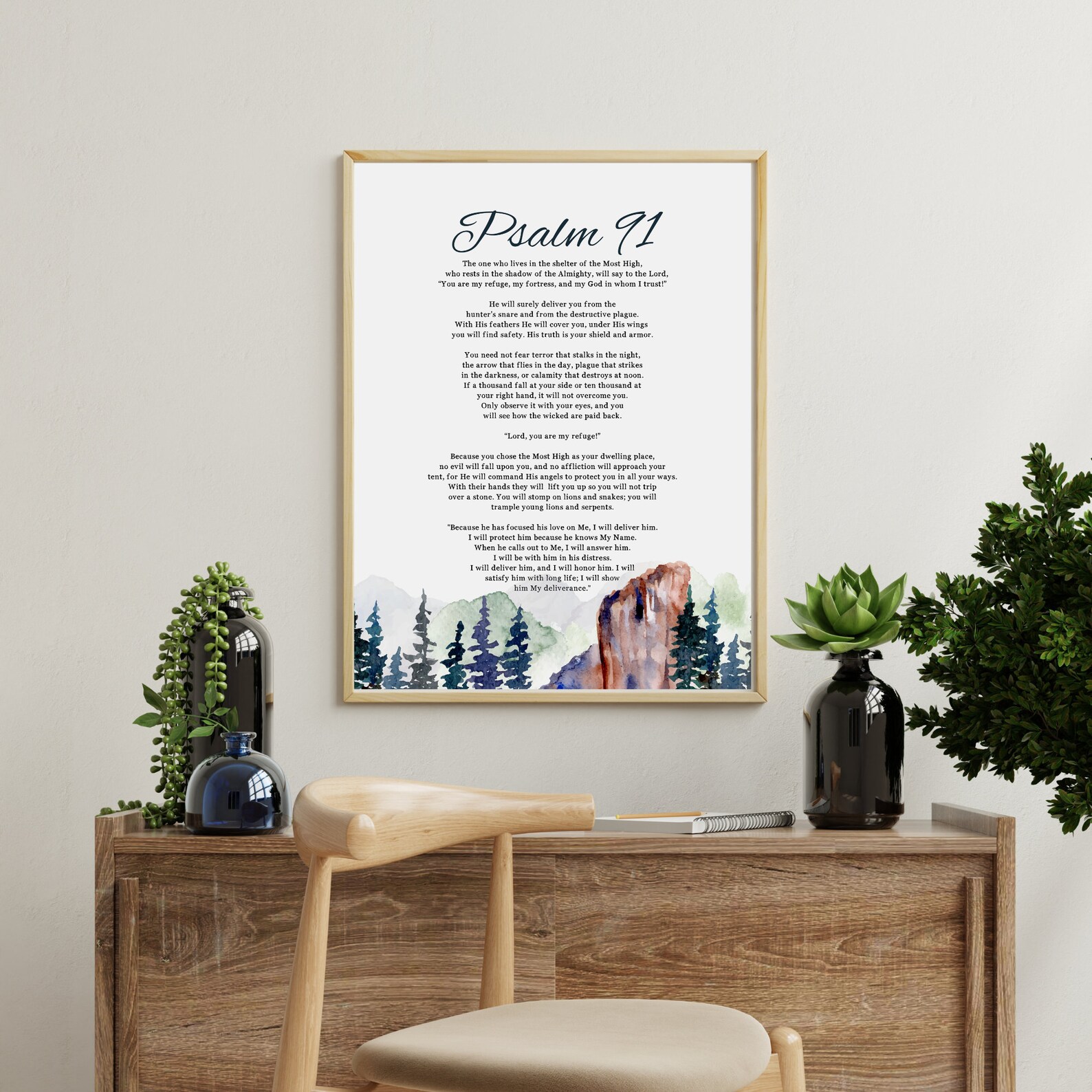 PSALM 91 Wall Art Bible Verse Printable Wall Art Psalm - Etsy