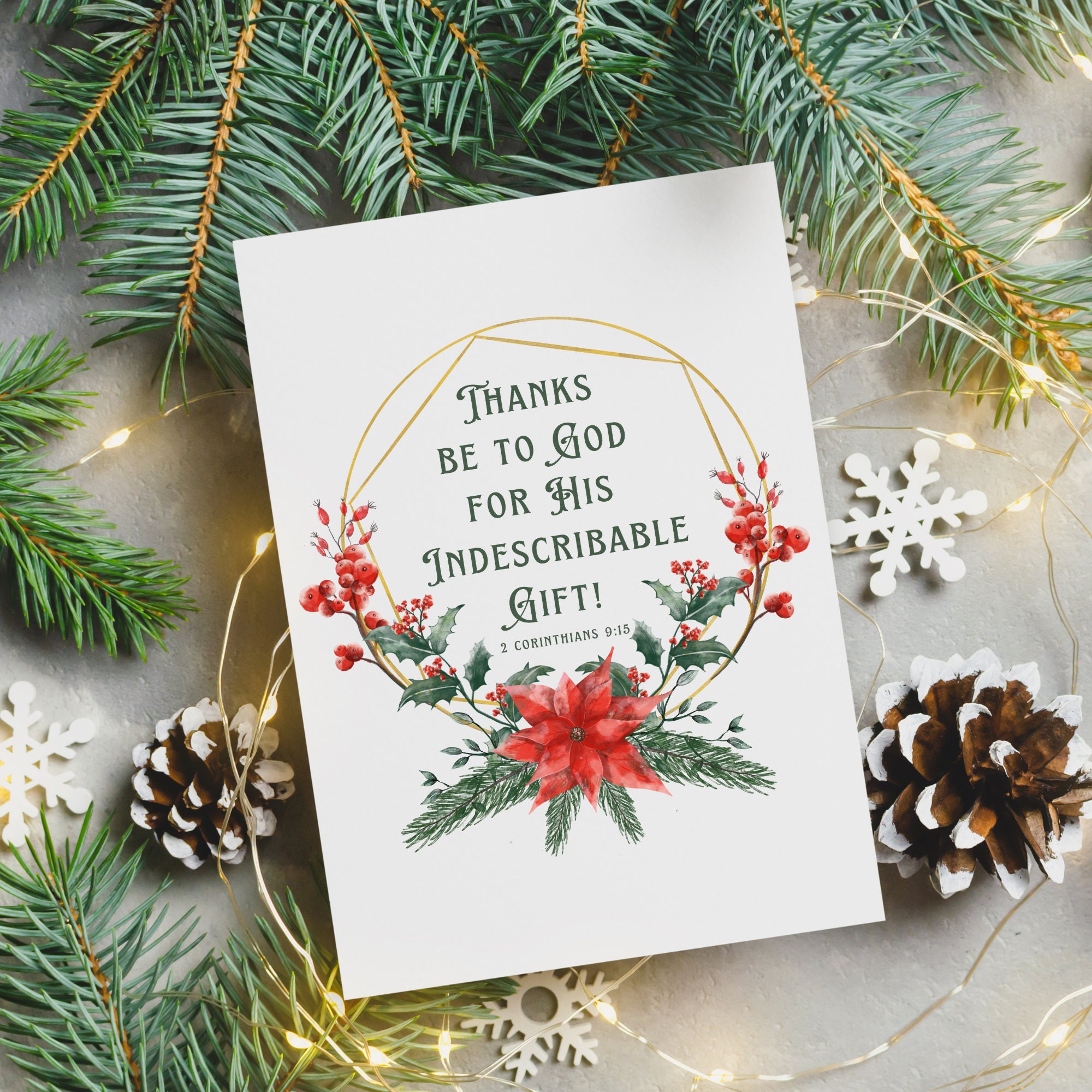 2 CORINTHIANS 9:15 Christmas Bible Verse Print Bible Verse Printable ...