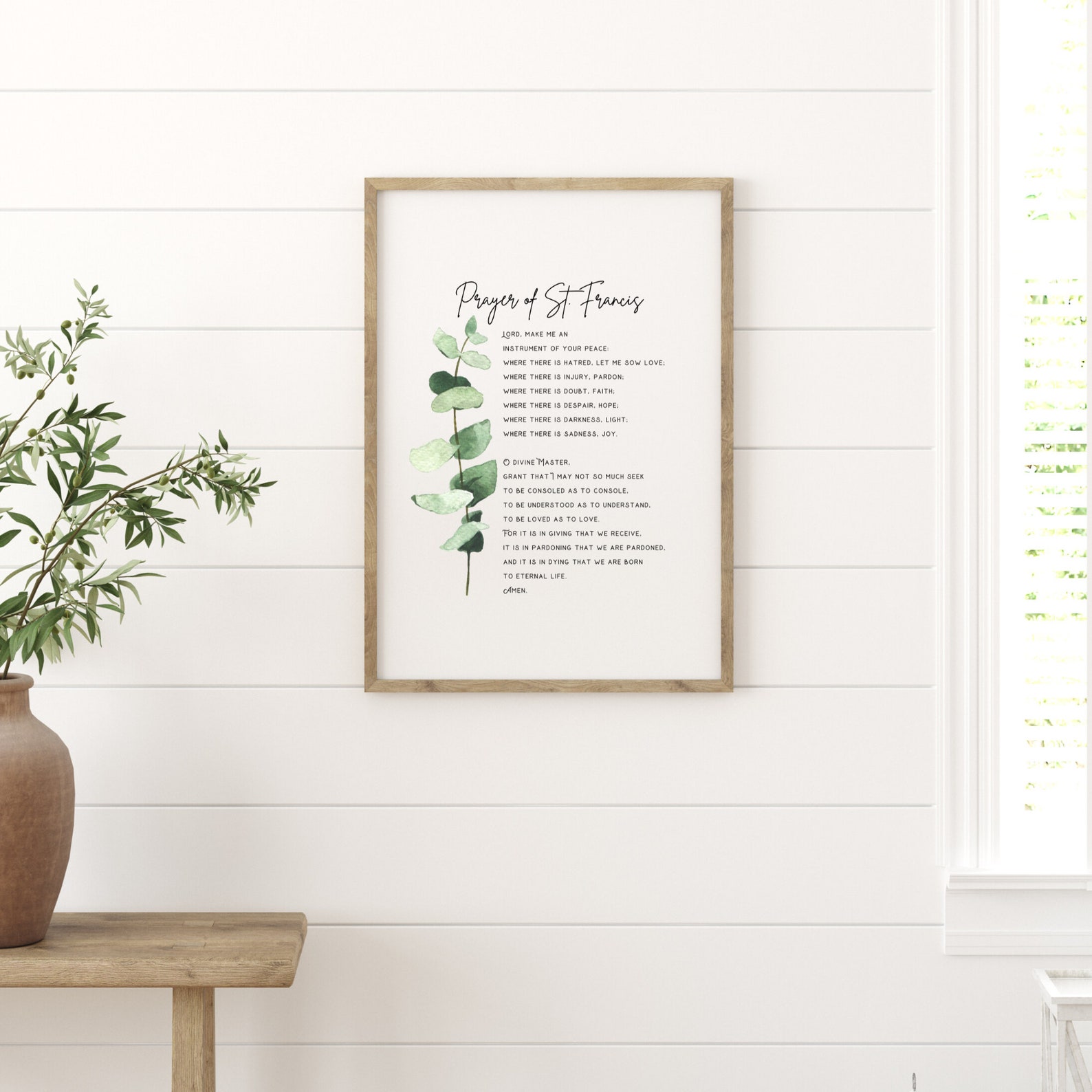 Prayer of St Francis Wall Art Printable Saint Francis Peace - Etsy