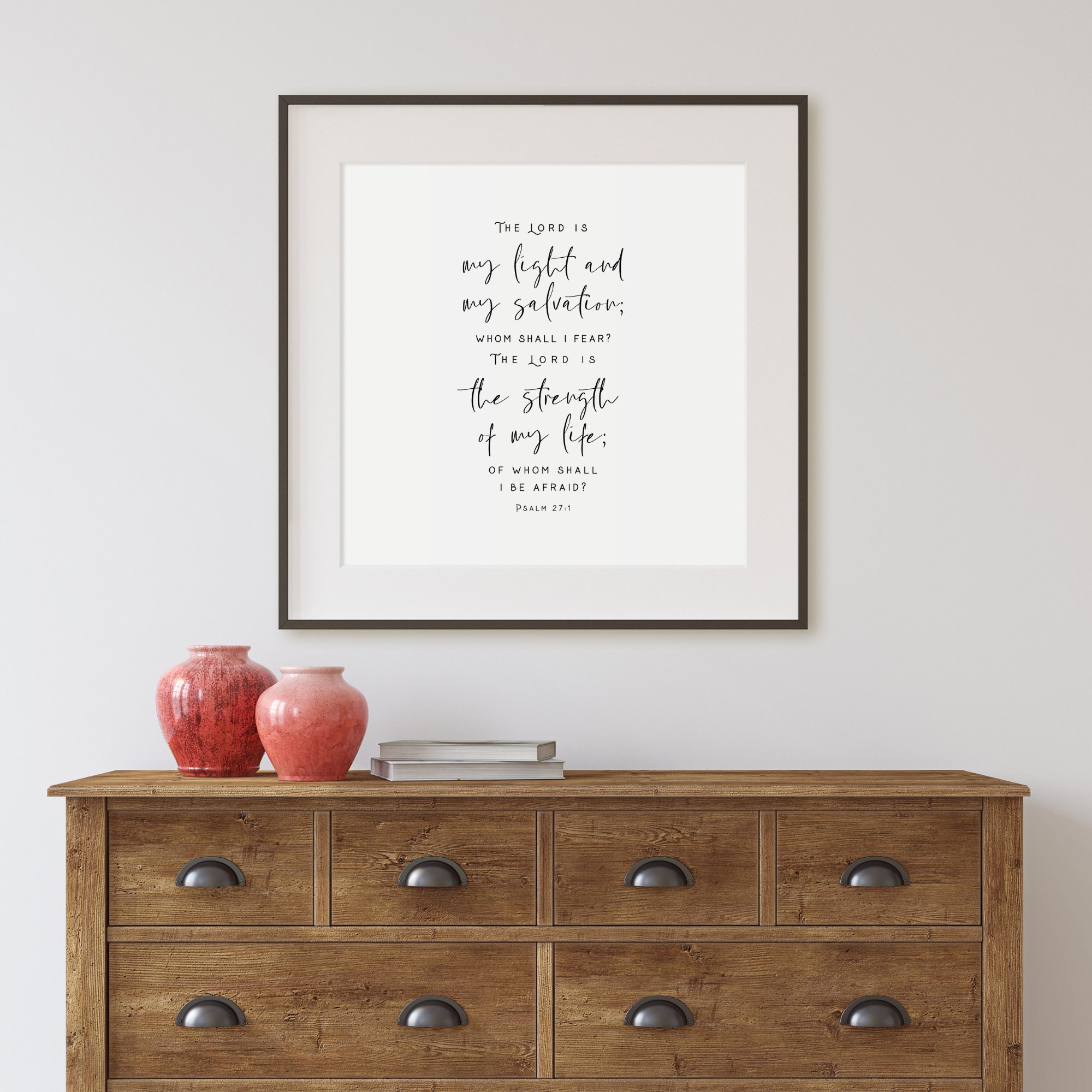PSALM 27:1 Modern Scripture | Bible Verse Printable Wall Art | the Lord ...