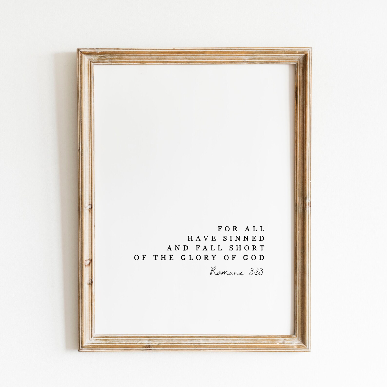 ROMANS 3:23 Minimalist Christian Artwork | Bible Verse Printable Wall ...