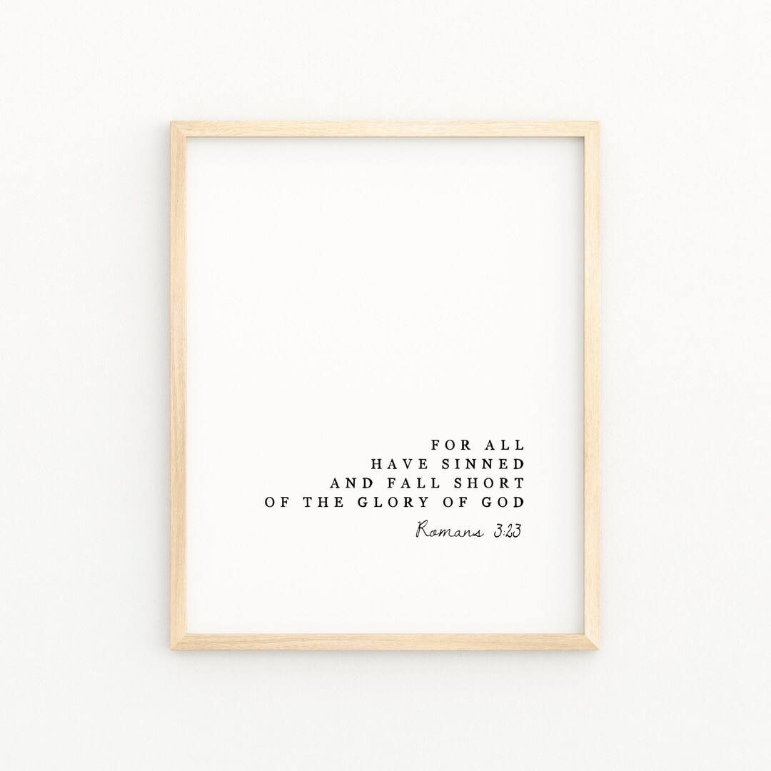 ROMANS 3:23 Minimalist Christian Artwork | Bible Verse Printable Wall ...
