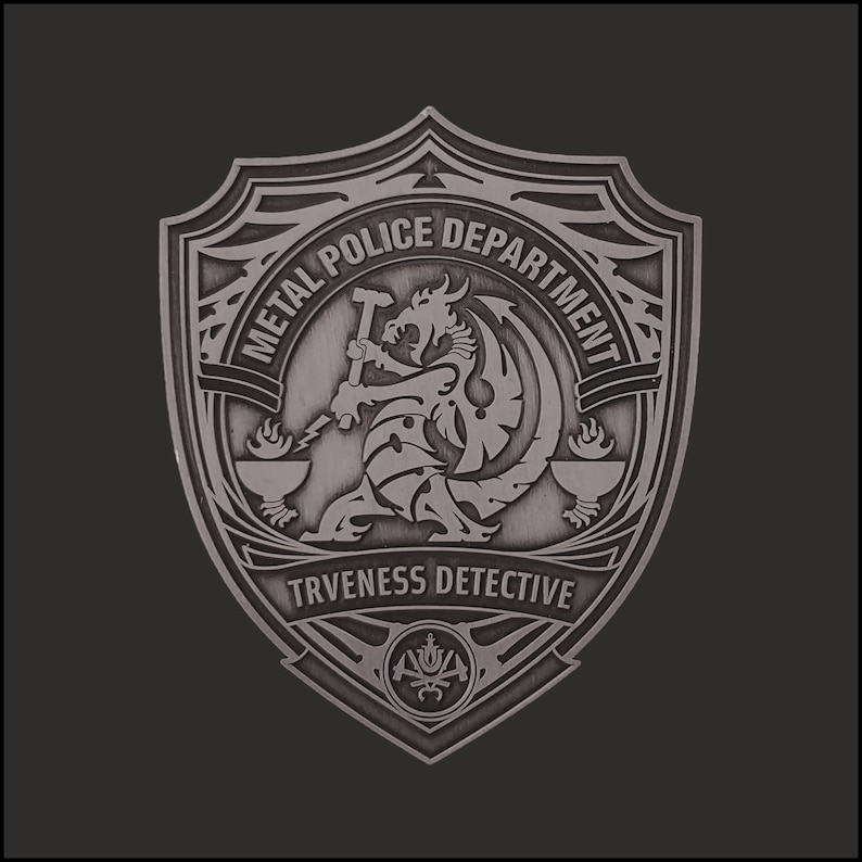 Metal Police Department - Badge - Etsy