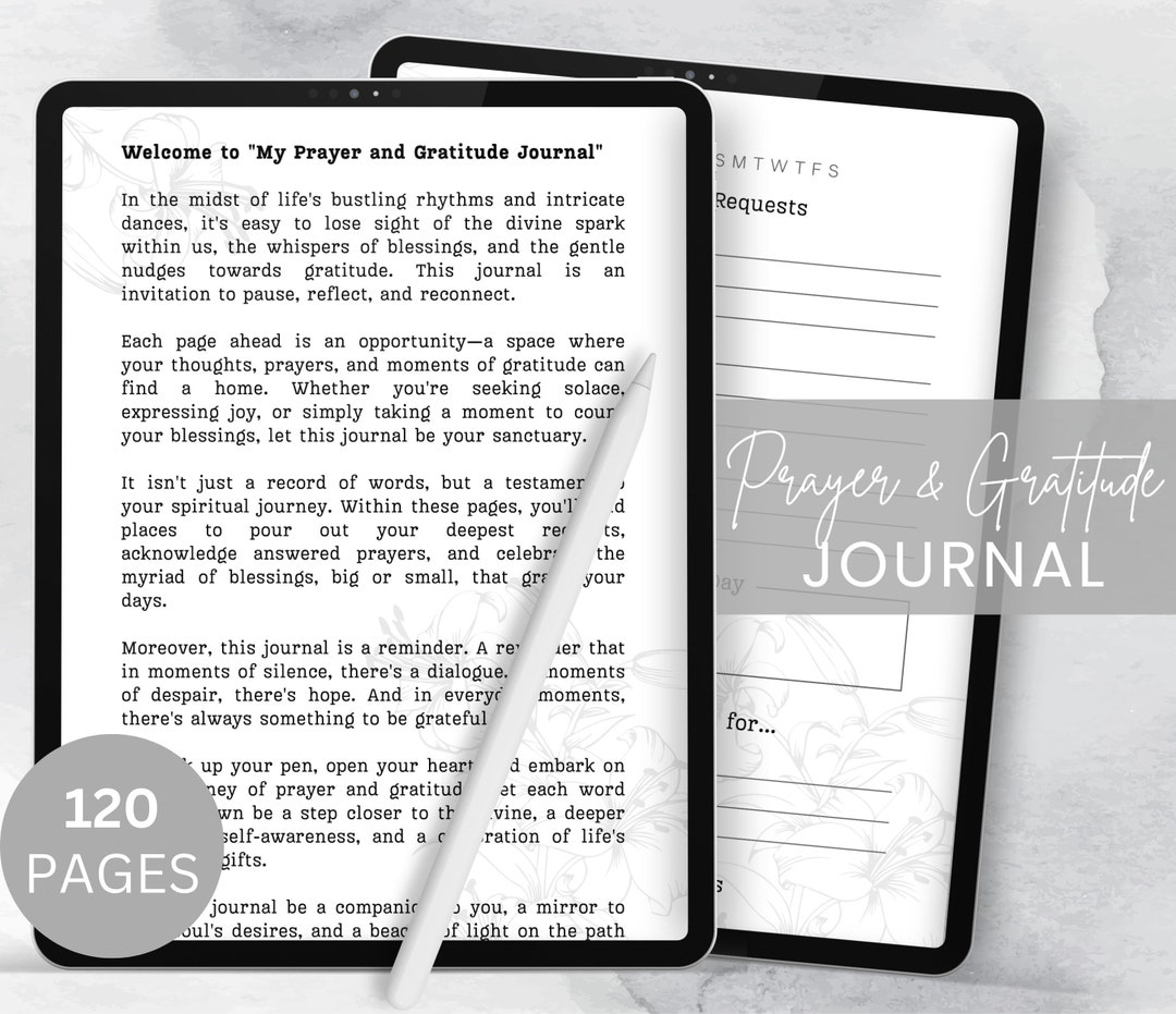 My Prayer and Gratitude Journal, Prayer Journal, Bible Study, Gratitude ...