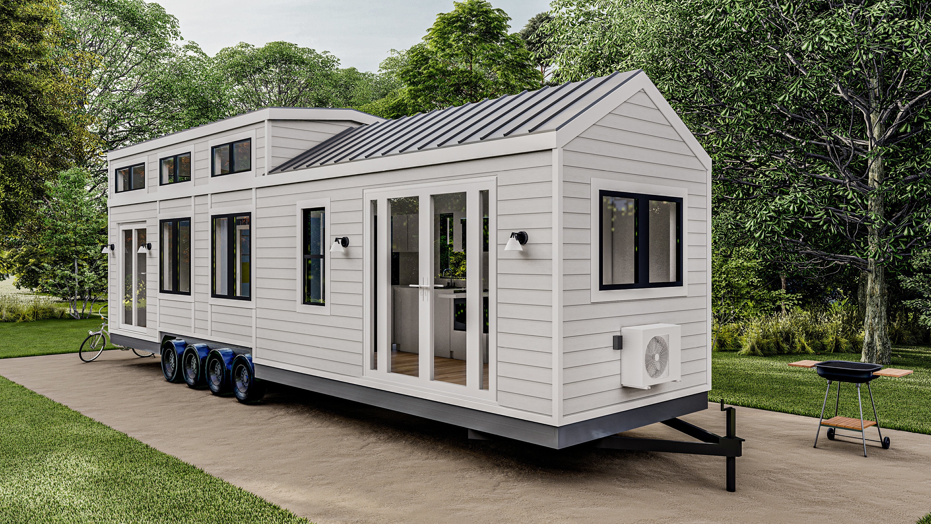 Petite Manor, Traditional Tiny House on Wheels Plans, Small Home ...