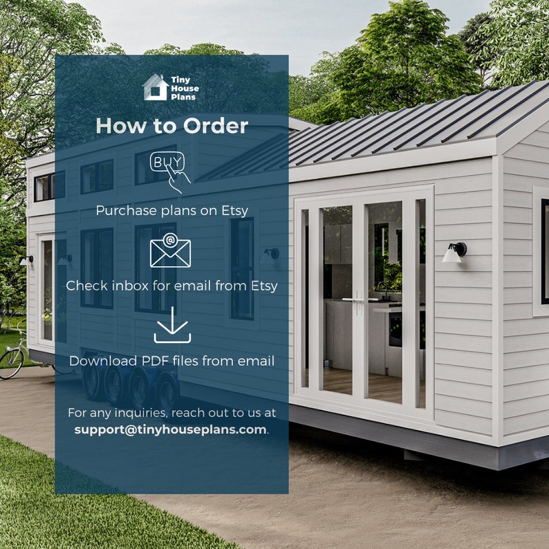 Petite Manor, Traditional Tiny House on Wheels Plans, Small Home ...