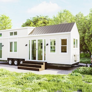 Petite Manor, Traditional Tiny House on Wheels Plans, Small Home ...