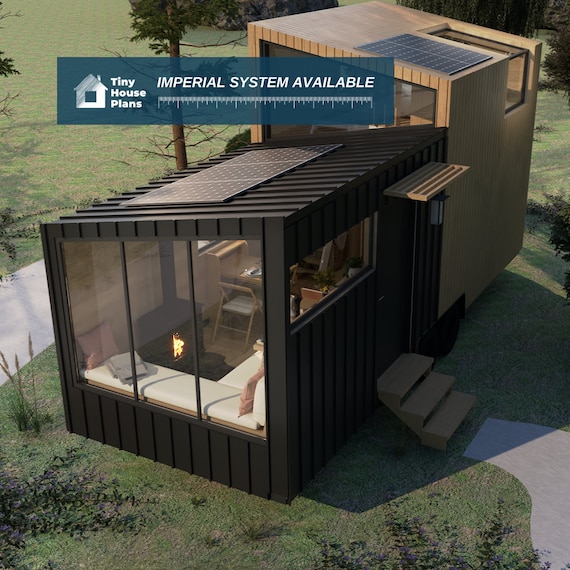 Planos De Planta De Una Minicasa Moderna Sobre Ruedas Las Mini Casas