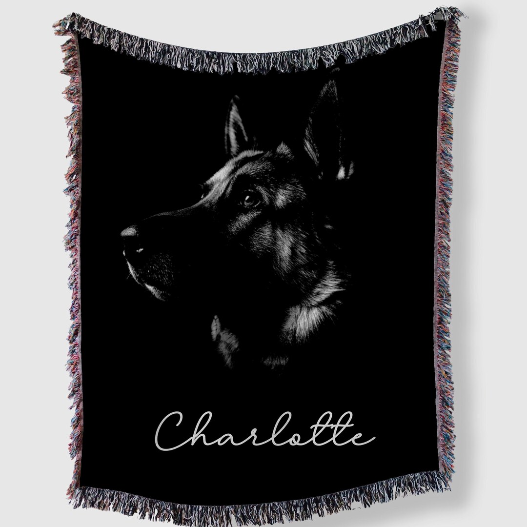 Custom German Shepherd Blanket, Shepherd Mom Gift, Personalized Pet ...