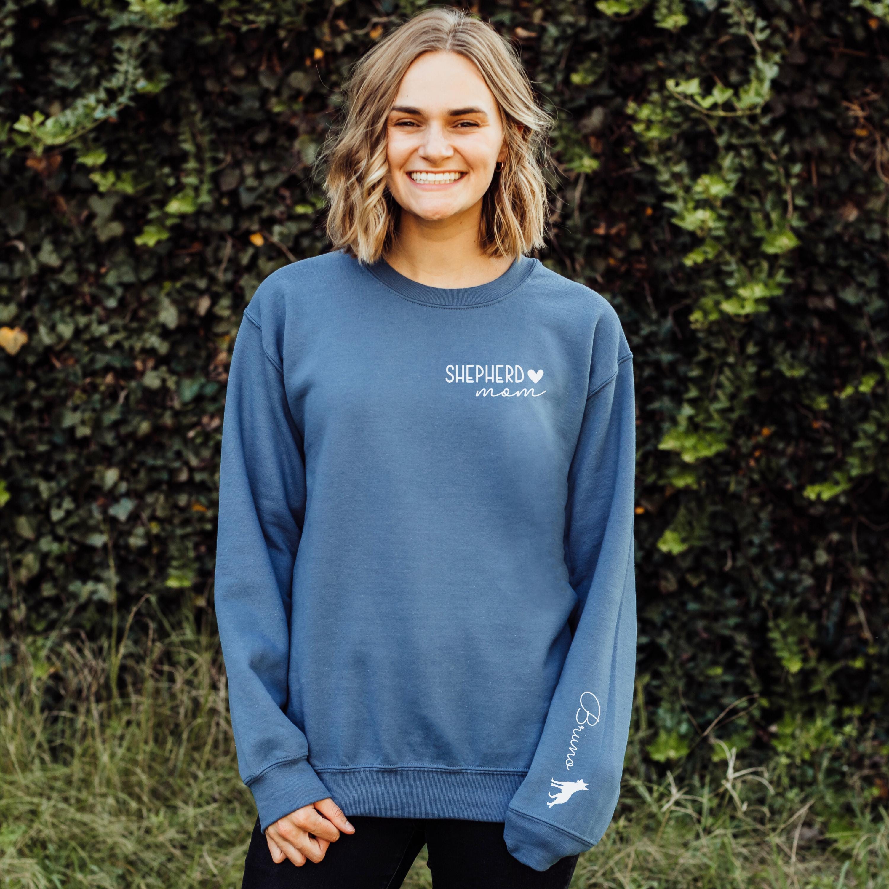 Custom Shepherd Mom Sweatshirt, German Shepherd Sweater, German ...