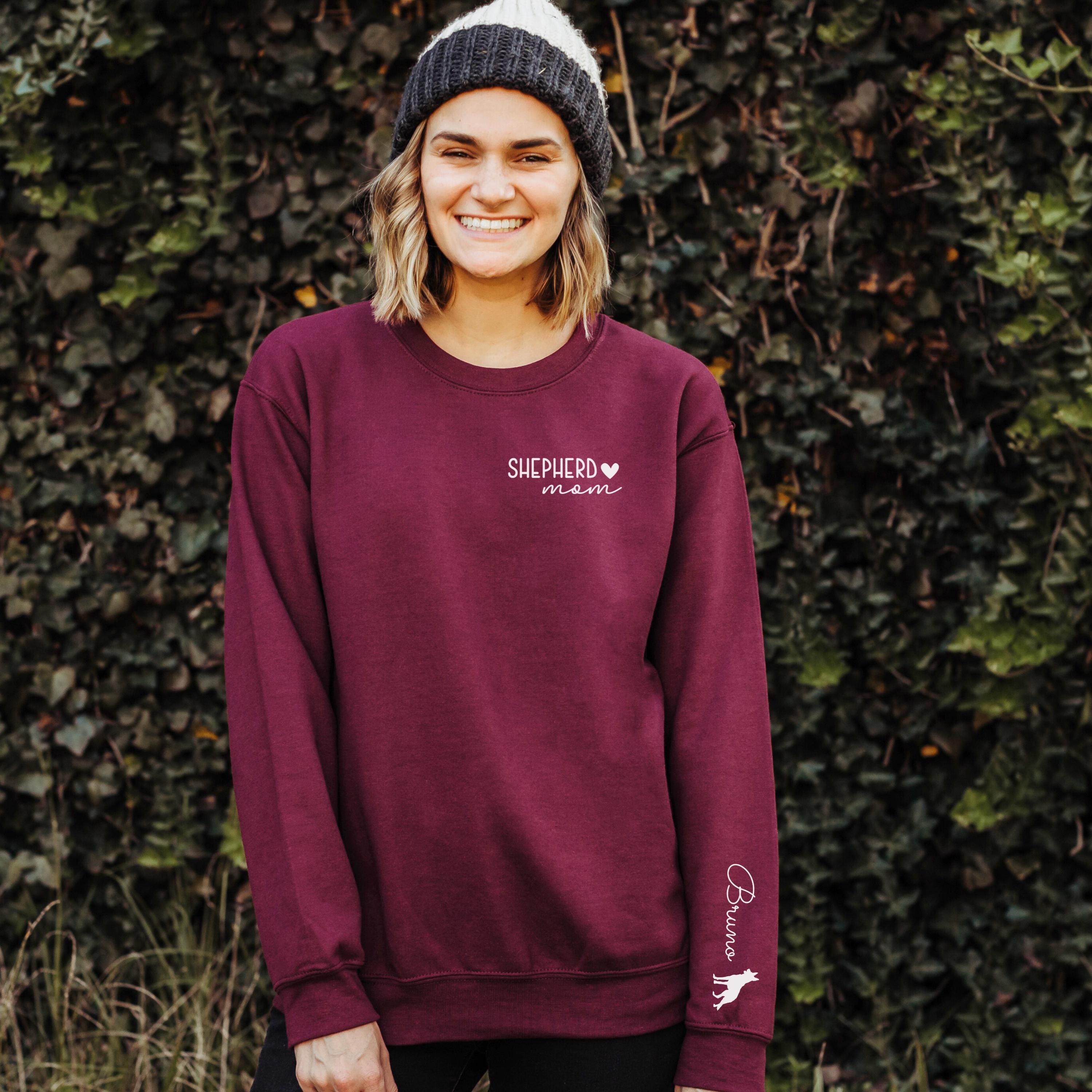 Custom Shepherd Mom Sweatshirt, German Shepherd Sweater, German ...