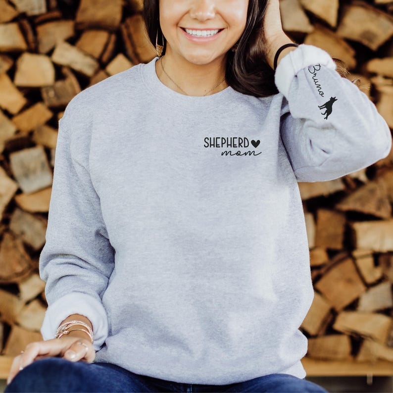 Custom Shepherd Mom Sweatshirt, German Shepherd Sweater, German ...