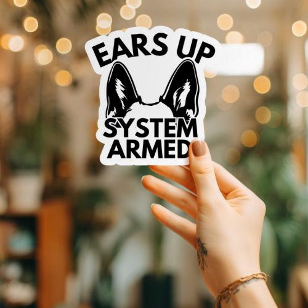 GSD Sticker, German Shepherd Mom Gift, Loves German Shepherds, Ears up ...