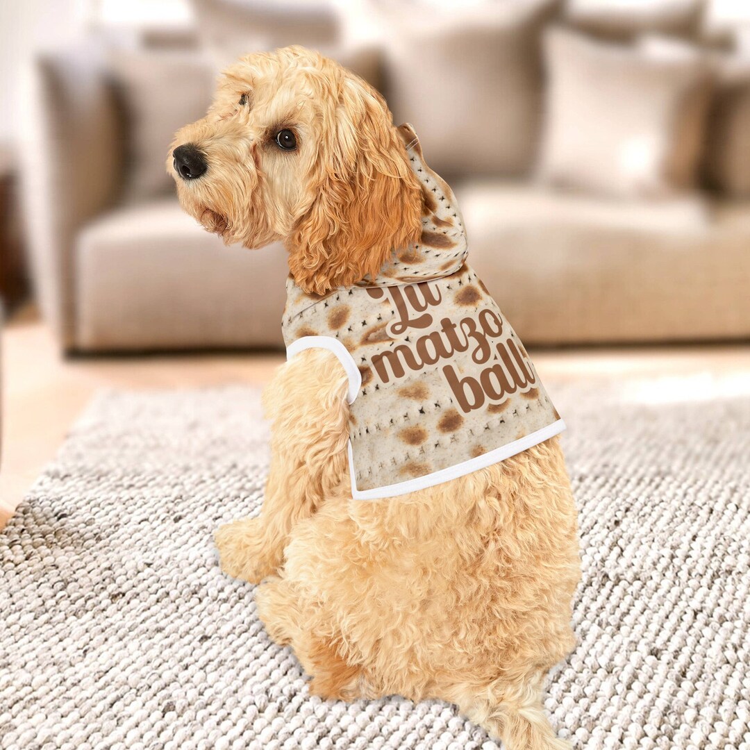 Jewish Dog Sweater, Lil Matzo Ball Pet Hoodie, Little Matzah Ball ...
