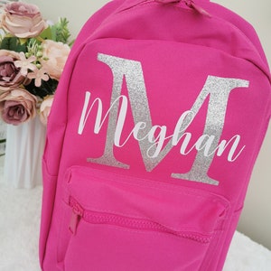 Personalised Name Initial Backpack | Custom Girls Boys Kids Children ...