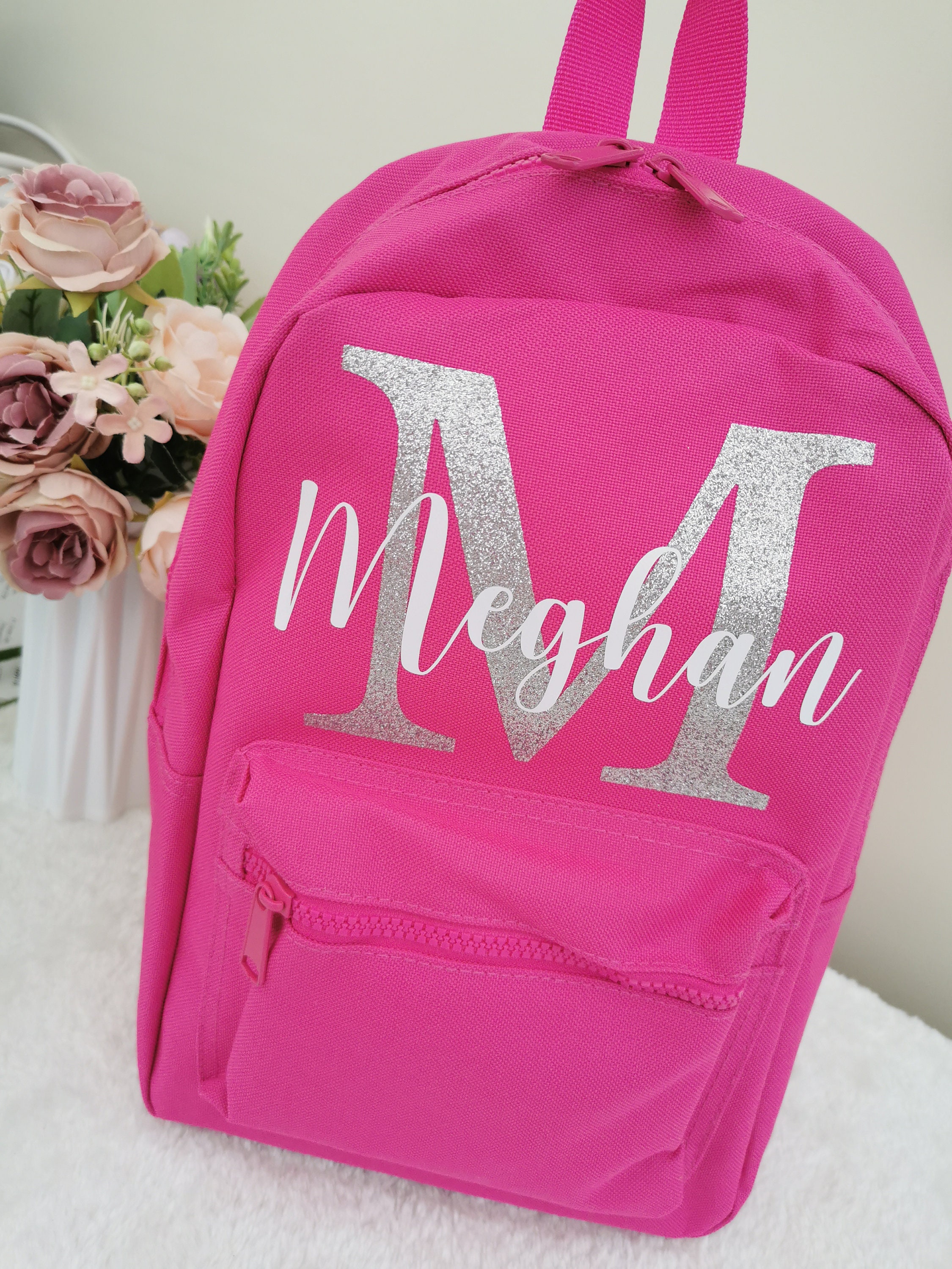 Personalised Name Initial Backpack | Custom Girls Boys Kids Children ...