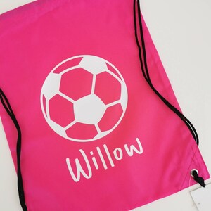 Personalised Drawstring Bag School Club PE Custom Name Childrens ...