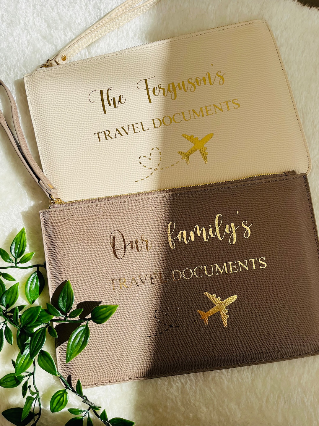 Personalised Travel Document Wallet, Passport Holder, Travel Organiser ...